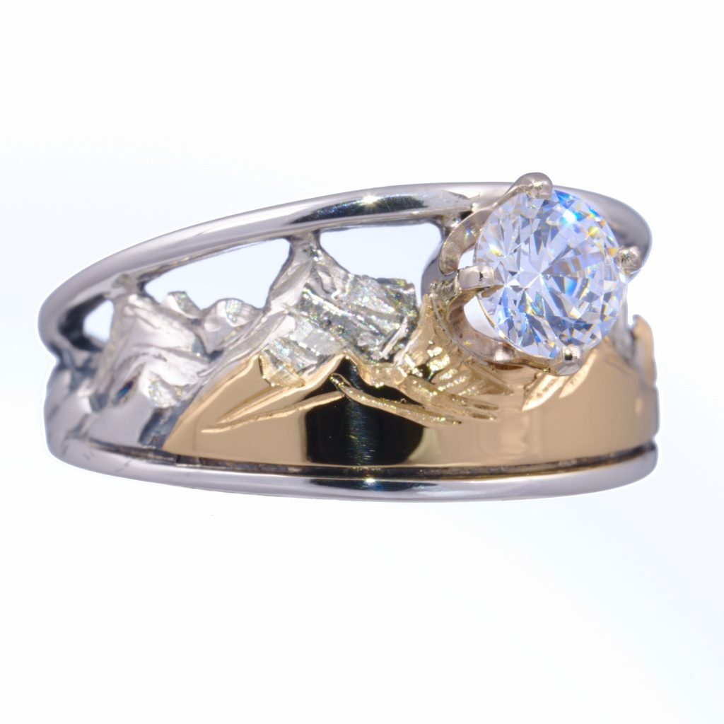 Tapered Mountain Engagement Ring - Ouray Silversmiths